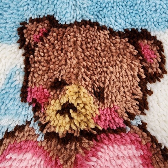 Caron | Accents | Vtg Wonderart Caron Teddy Bear Heart Finished Latch ...